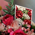 3drose, Bright Red Roses and Creamy White Hydrangea Pattern, 12 ...