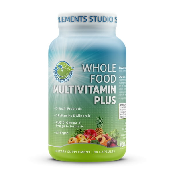 Supplements Studio Whole Food Multivitamin Plus - Vegan - Daily ...