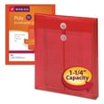 Smead Poly String & Button Envelope 9 3/4 x 11 5/8 x 1 1/4 Red 5/Pack ...