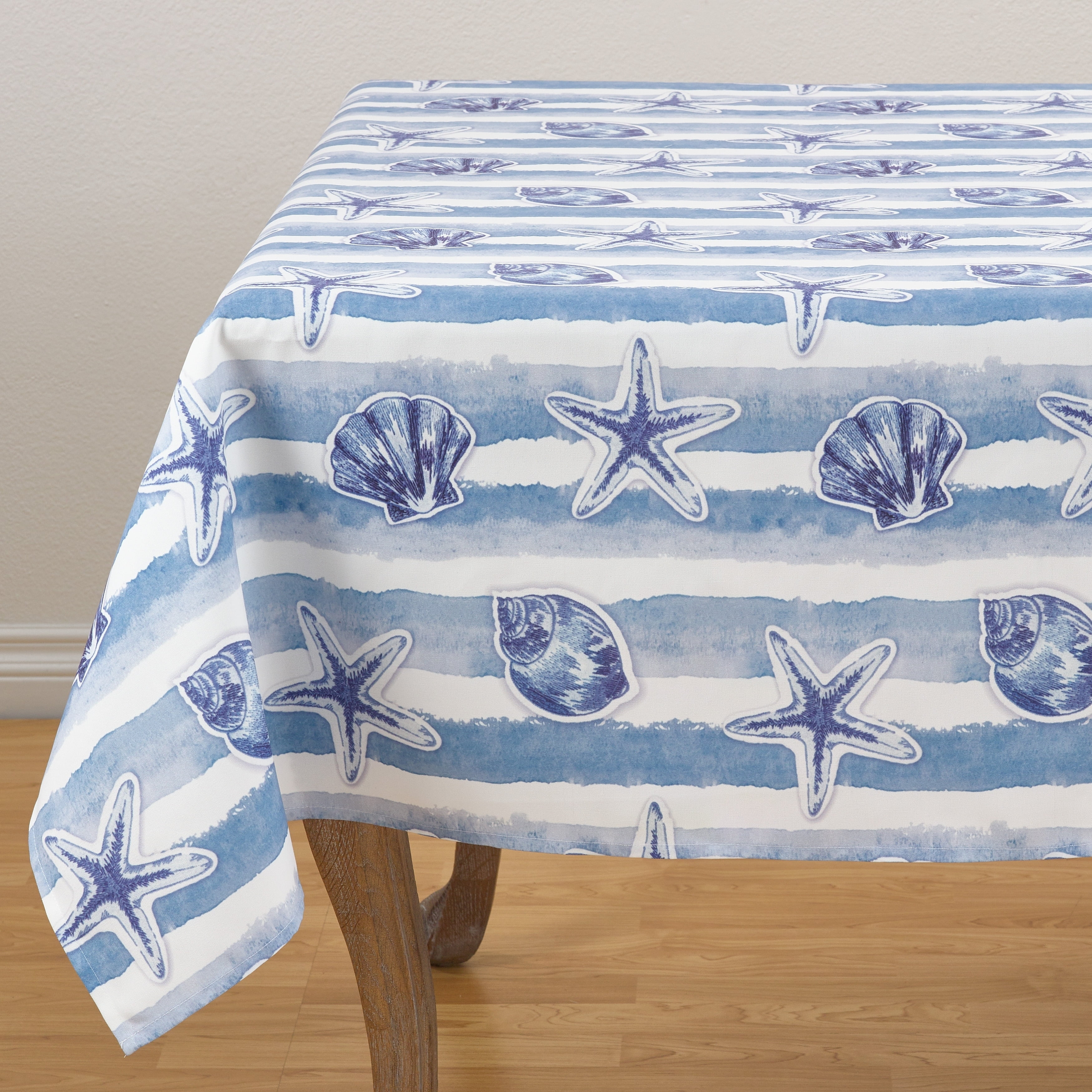 Fennco Styles Watercolor Sea Tablecloth (56"x56" Table Topper ...