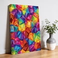 Abstract Geometric Canvas Wall Art for Living Room, Vintage Color ...