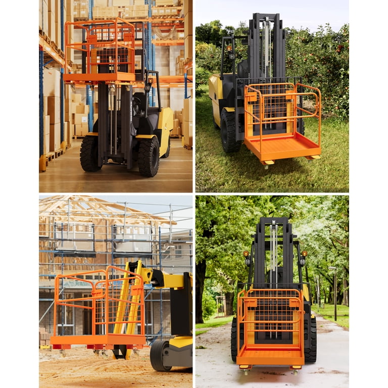 Fork Lift Platform With Cage Cover Forklift Safety Cage Platform With