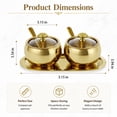 2 Pcs 304 Stainless Steel Seasoning Jars with Tray Set, Spherical Sugar ...