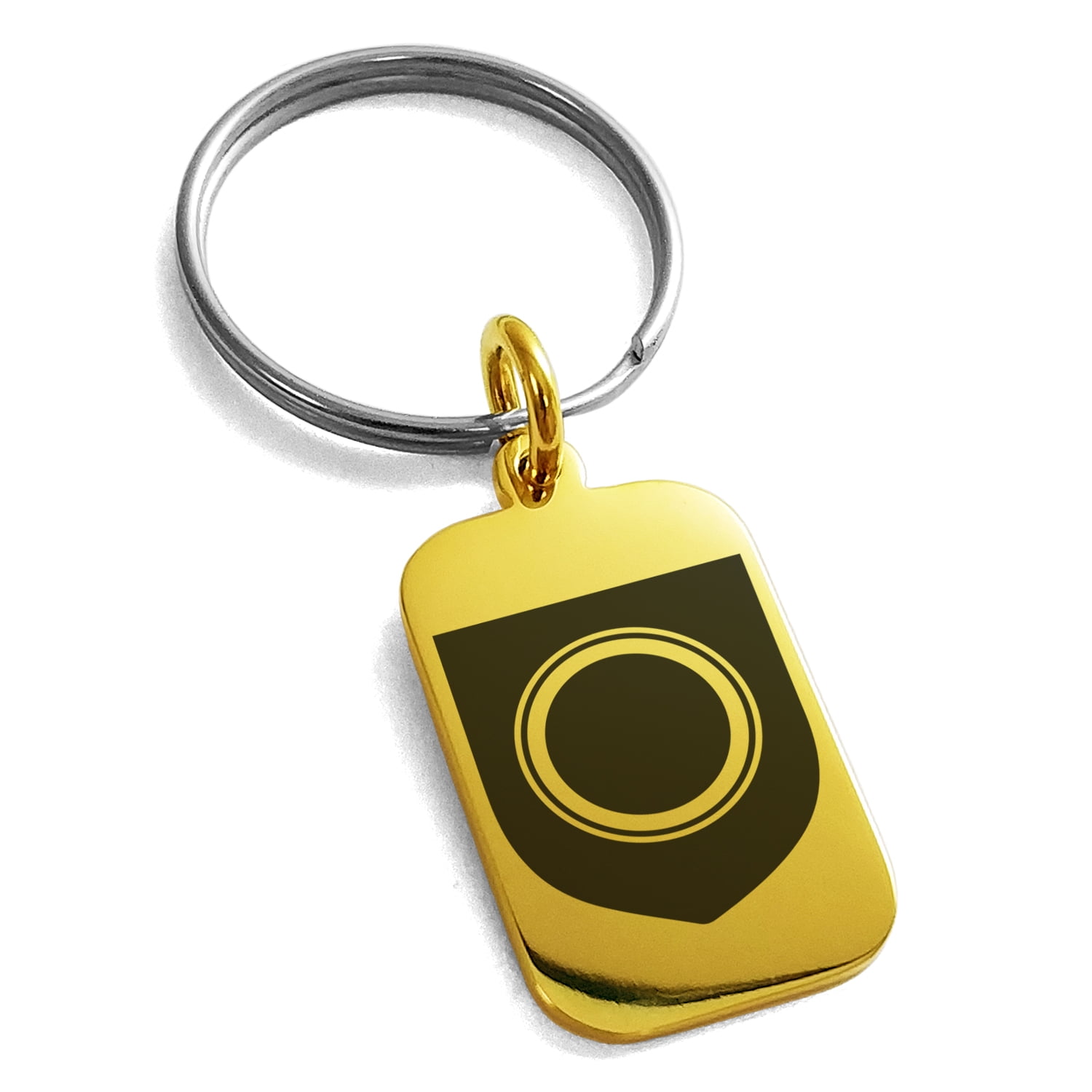 Stainless Steel Annulet Fidelity Coat of Arms Shield Engraved Small ...