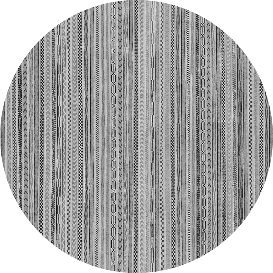 Ahgly Company Indoor Round Abstract Gray Modern Area Rugs, 8' Round ...