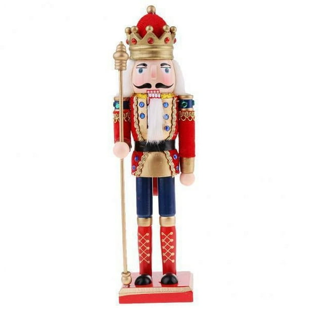 TISHITA 12 Inch Traditional Wooden Nutcracker Solider Figures Model ...