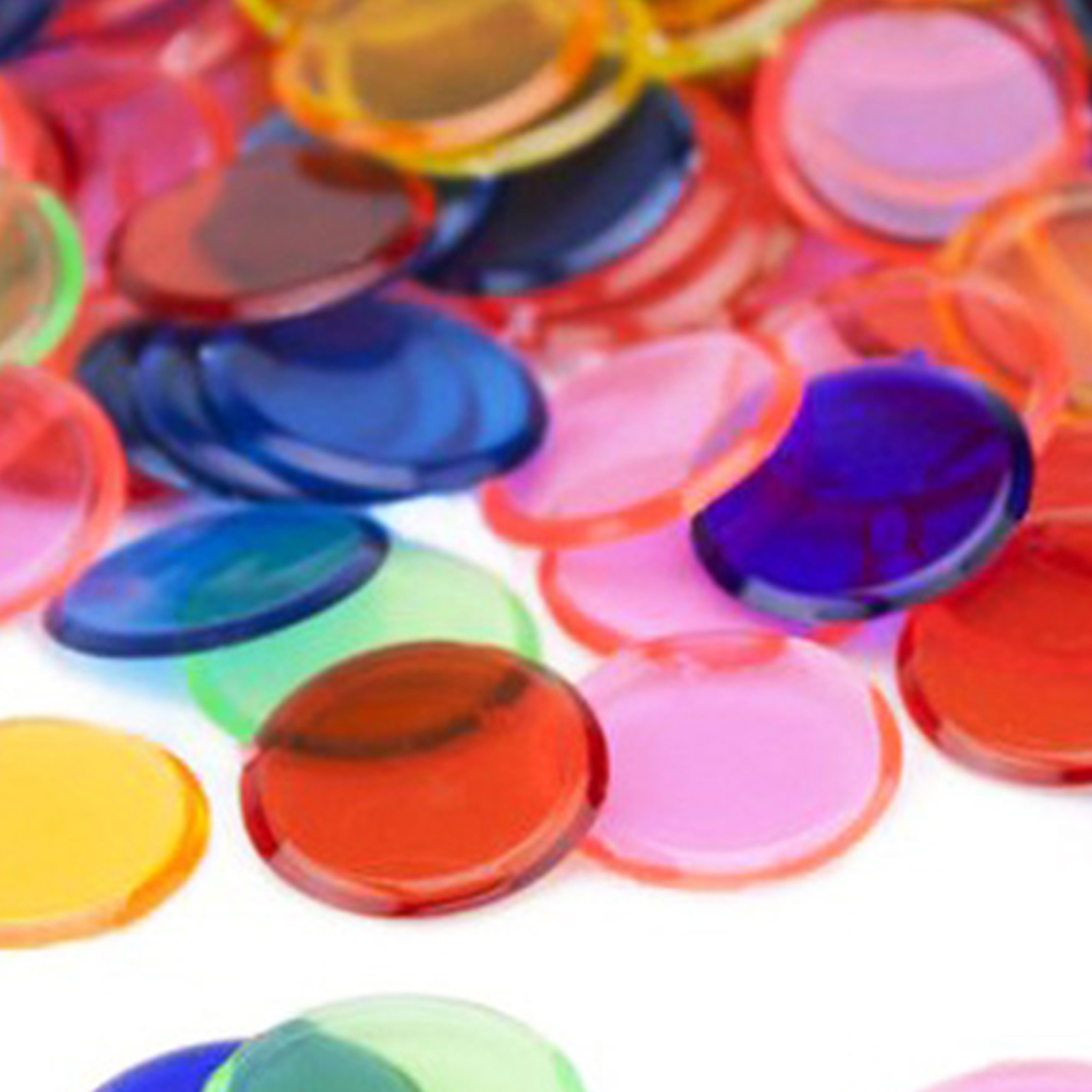 SANWOOD Bingo Chips 100Pcs 19mm Bingo Chips Transparent Color Counting