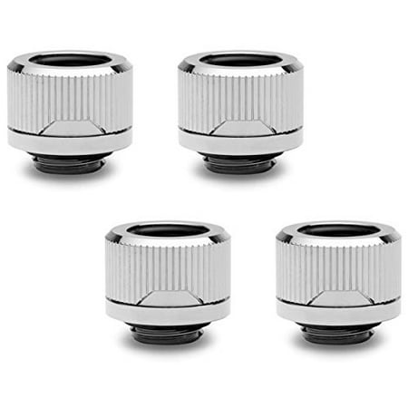 EKWB EK-Quantum Torque HDC-14 Compression Fitting for EKWB Rigid Tubing, 14mm OD, Nickel, 4-Pack ...