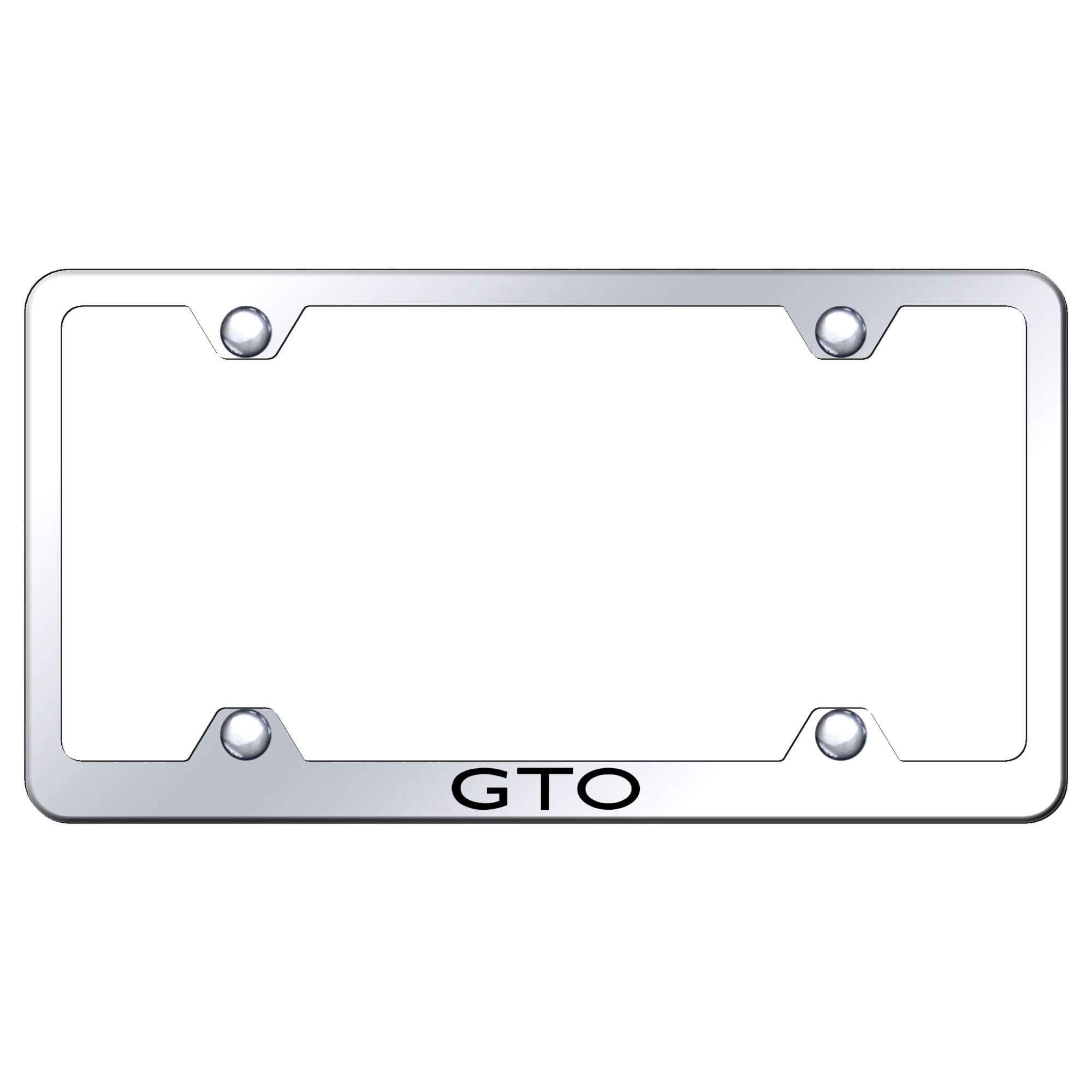 Pontiac GTO Laser Etched Logo Wide Body License Plate Frame (Chrome ...