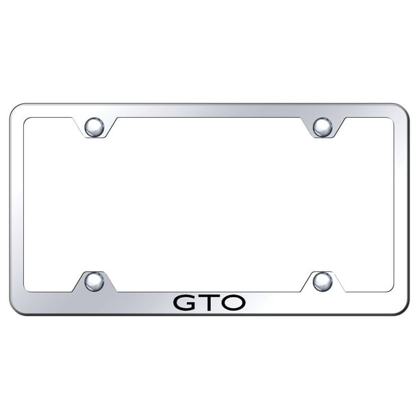 Pontiac GTO Laser Etched Logo Wide Body License Plate Frame (Chrome ...