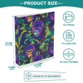 ALAZA Neon Funny Gorillas Hardcover 3 Ring Binder 1.5" D-Rings with ...