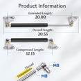 FEIYONG 20 Inch 150lb Gas Struts 2 Pack with Brackets, Heavy Duty ...