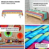 Efavormart 5 Pack Mexican Serape Rectangle Plastic Tablecloths, Fiesta ...