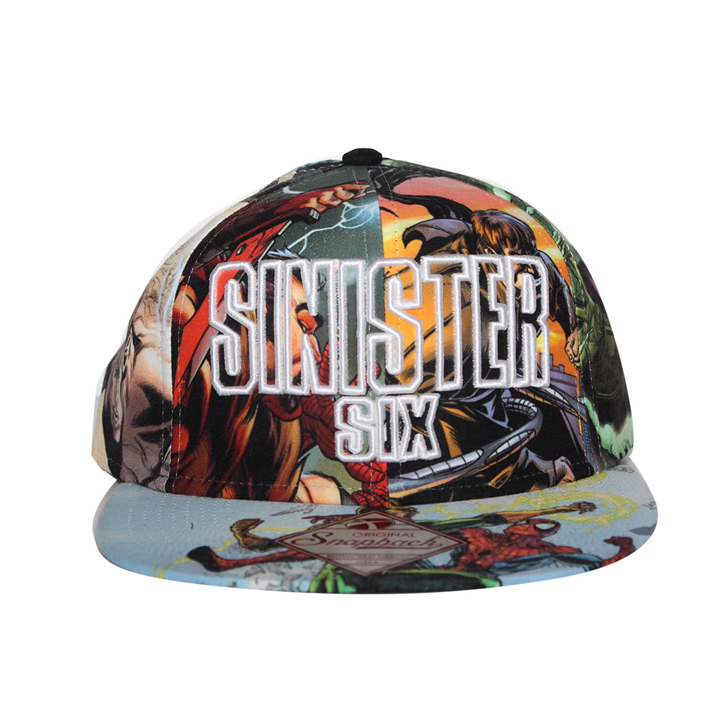 Bioworld Licensed Sinister Six - Spiderman All Over Sublimated Snapback ...
