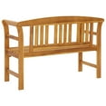 vidaXL Outdoor Patio Bench Garden Park Bench with Armrests Solid Wood ...