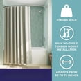 Curved Shower Curtain Rod, No Drill, 50-72 Inch Adjustable Tension ...