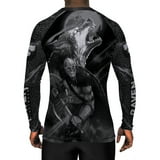 Raven Fightwear Men's Nordic Wolf Warrior Ulfhedinn 2.0 BJJ Rash Guard ...