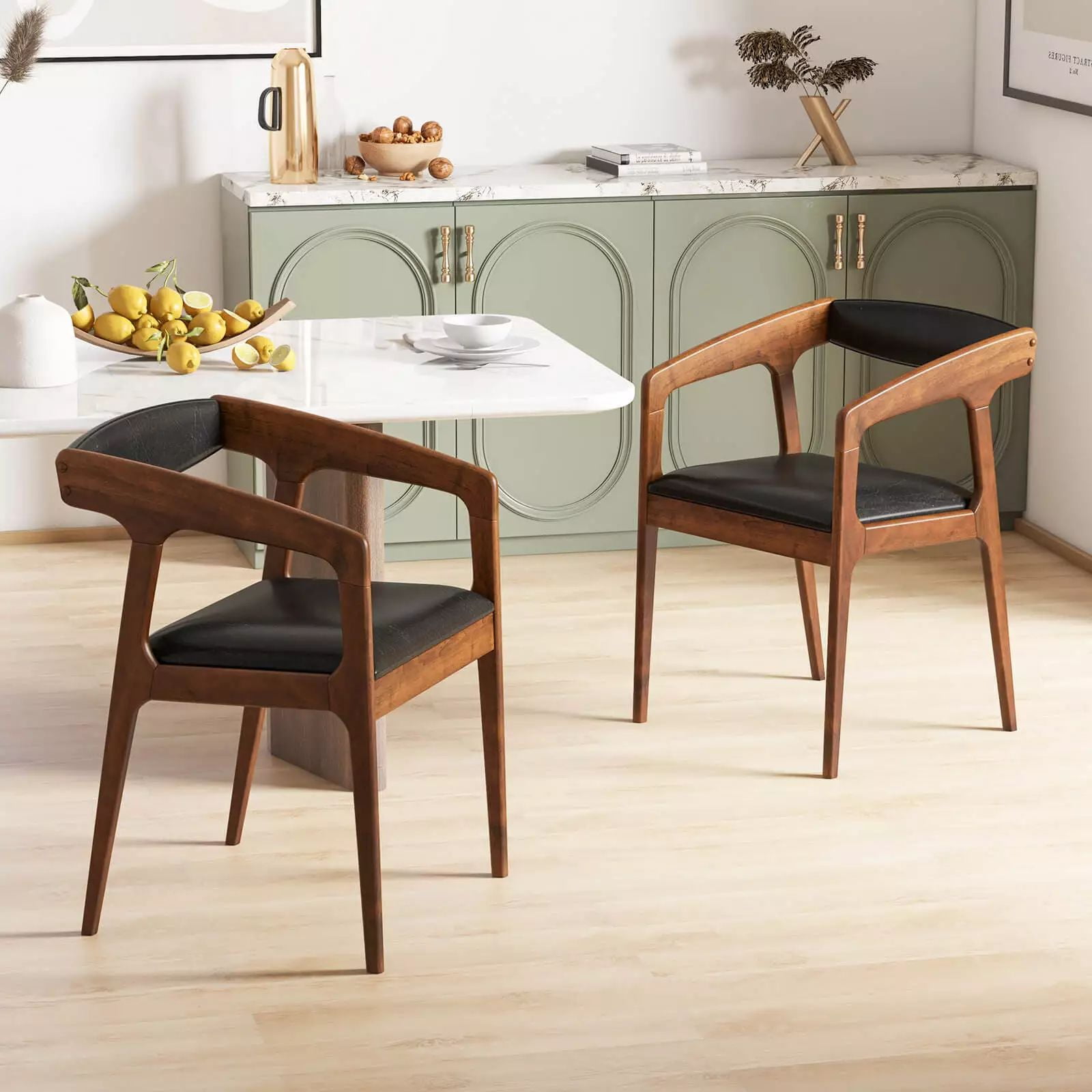 Click here for Harmijoy Set Of 2 Accent Chairs  Pu Leather Uphols... prices