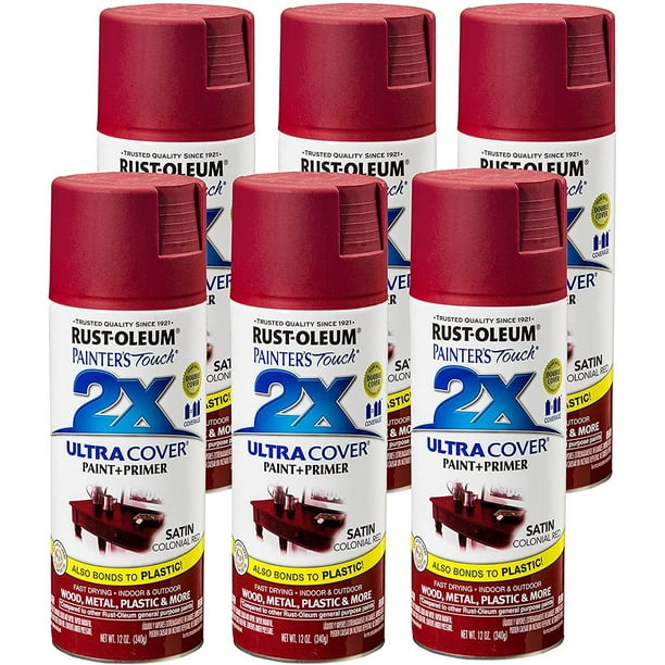 12 oz Rust-Oleum Brands 249082 Colonial Red Ultra Cover 2X Enamel Spray ...