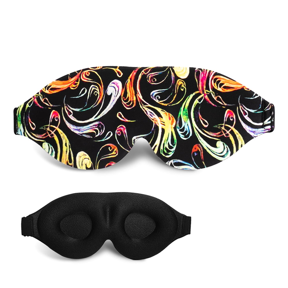 3D Sleep Mask, 100% Blackout 3D Contoured Sleep Eye Mask, Comfortable ...