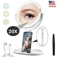 B Beauty Planet Double Sided 1X/20x Magnified Mirror with Lights ...