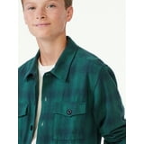 Free Assembly Boys Flannel Shirt Jacket, Sizes 4-18 - Walmart.com