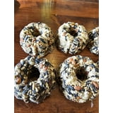 6 Bird Food Donuts and Hanging Feeder - Handmade Feeder and Bird Feed ...