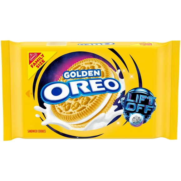 OREO Golden Sandwich Cookies, Family Size, 18.12 oz