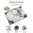 Abstract Art Black Leaves Doormat Non Slip Diatomaceous Earth Door Mat ...