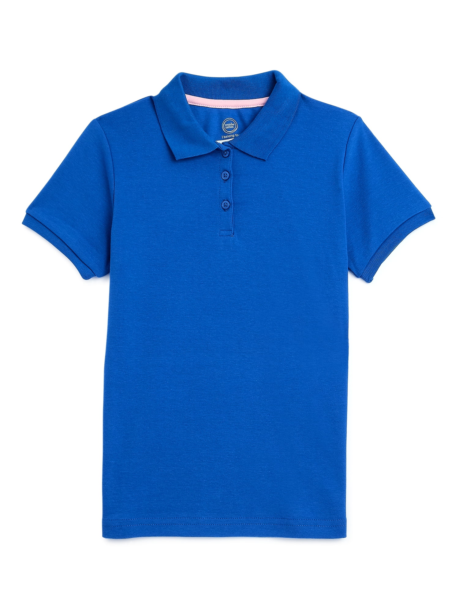 Wonder Nation Girls Polo Shirt with Short Sleeves, Sizes XS-XXL ...