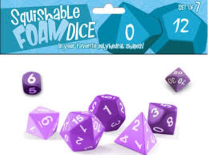 Squishy Dice - Poly Set - Purple (7) New - Walmart.com