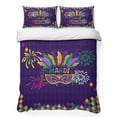 3 Pieces King Quilt Set,Carnival Ethnic Tribal Feather Soft Bedding ...