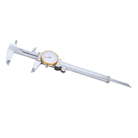 QIILU 0‑150mm Dial Caliper Steel Shock‑Proof Adjustable Vernier Caliper ...