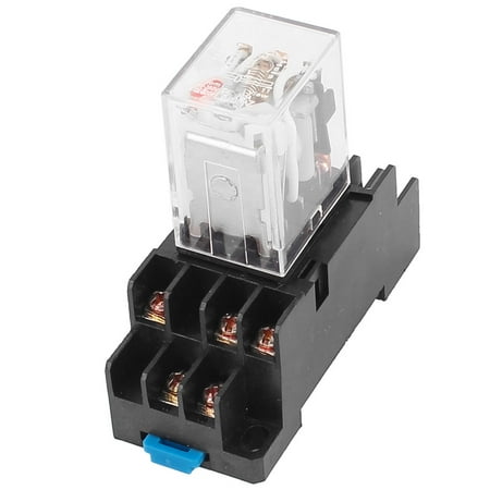 HH53P-L AC 220V/240V Coil 11 Pins 3PDT 35mm DIN Rail Power Relay w Socket | Walmart Canada