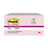Post-it Recycled Super Sticky Notes, 3 in x 3 in, Wanderlust Pastels ...
