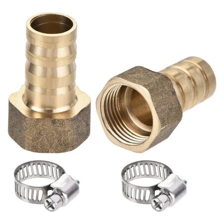 Uxcell 12mm Barbed x G3/8 Female Barb Hose Fitting Brass with Hose ...