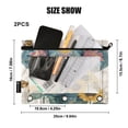 2 Pieces Pencil Bag Binder Pouches 3-Ring Page Turning Folder Pencil ...