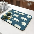 Astronaut Bear Coffee Mat 4-Layer Drying Pad, Playful Bear in the ...