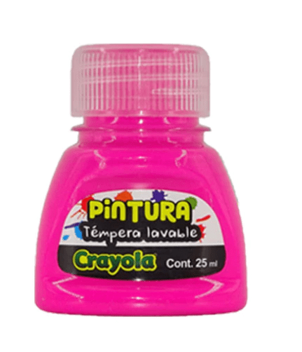 PINTURA TEMPERA CRAYOLA 25ML ROSA paq 10 pz Crayola 2150 | Walmart en línea