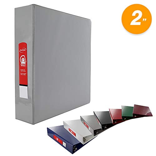 Emraw Grey Slant D Ring View Binder with 2 Pockets Presentation Durable ...