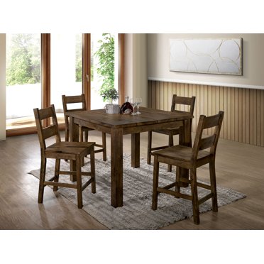 Square Faux Marble Top Counter Height Table, Brown - Walmart.com