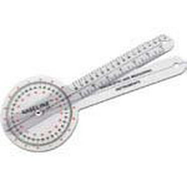 Baseline 360 degree clear plastic goniometer joint angle and range of ...