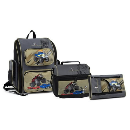 Louis Garneau Kids Backpack, Pencil Case, Lunch Box - 3-Piece Set ...
