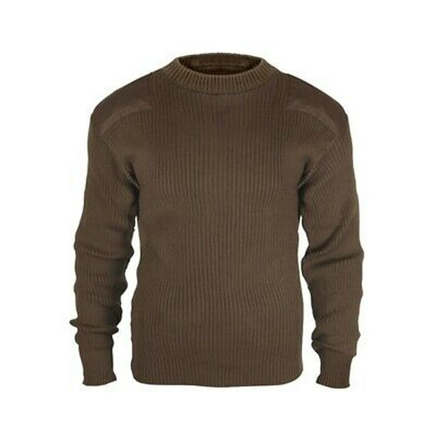 GI Acrylic Commando Sweaters, Brown, L - Walmart.com