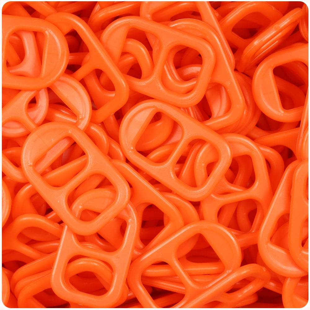 BeadTin Tangelo Neon Bright 25mm Plastic Soda Pop Tabs (2oz) - Walmart.com