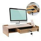 DENEST Wood Desktop Screen Riser with Storage Box & Drawer - Walmart.com
