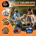 2 Burner Gas Stove, High Pressure Outdoor Propane Burner with ...