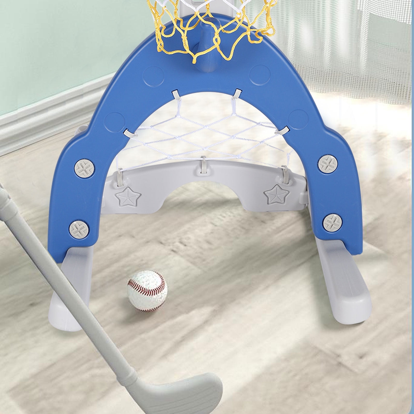 Buy CHICIRIS Retractable Kids Basketball Stand Play Set Adjustable ...