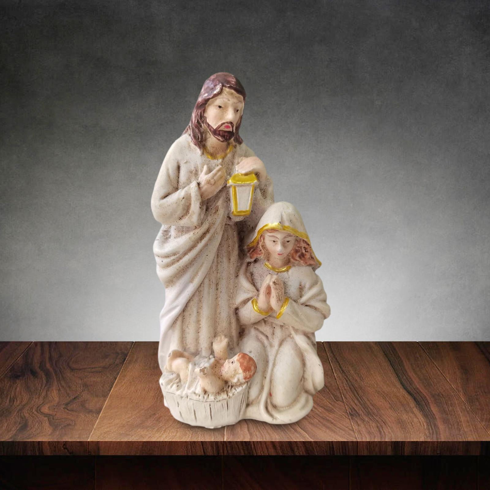 Holy Family Nativity Statues Birth of Jesus Figurine Hand Painted ...