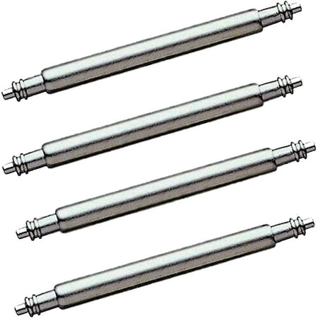 Set of 4 stainless steel spring bars 20 mm in diameter for watches and ...